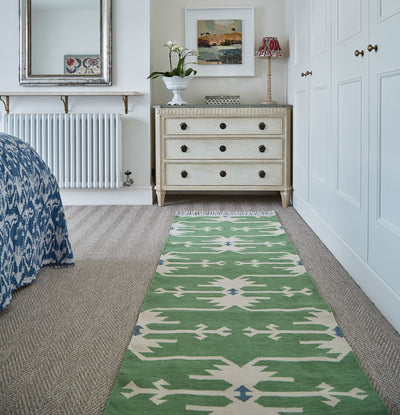Anatolia Green Rug | 100% Recycled Plastic | Weaver Green