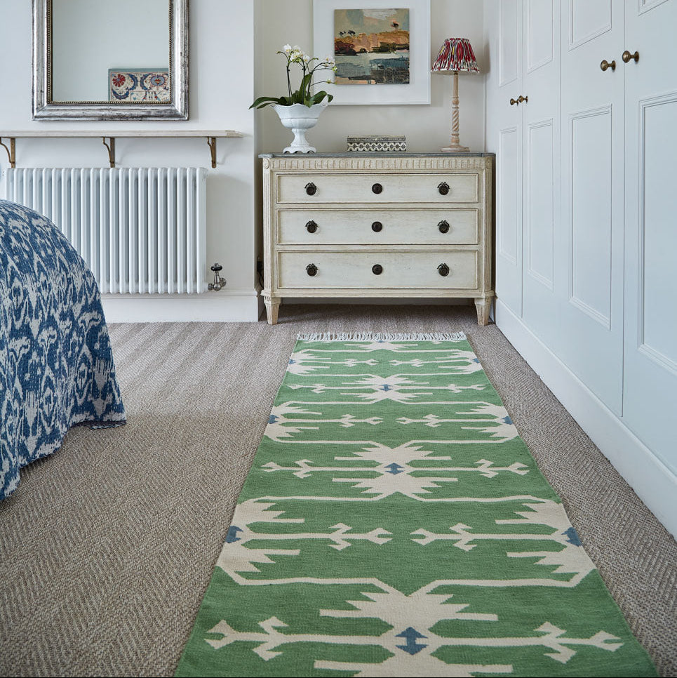 Anatolia Green Runner Rug | Free UK Delivery | Weaver Green