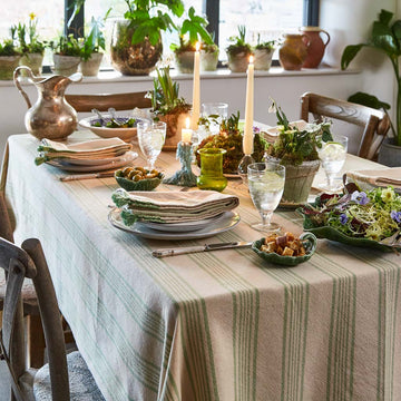 Washable Indoor & Outdoor Tablecloths | 100% Recycled | Weaver Green