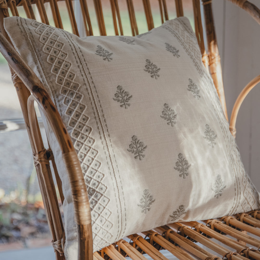 Daisy Eucalyptus Cushion | Sustainable | Weaver Green