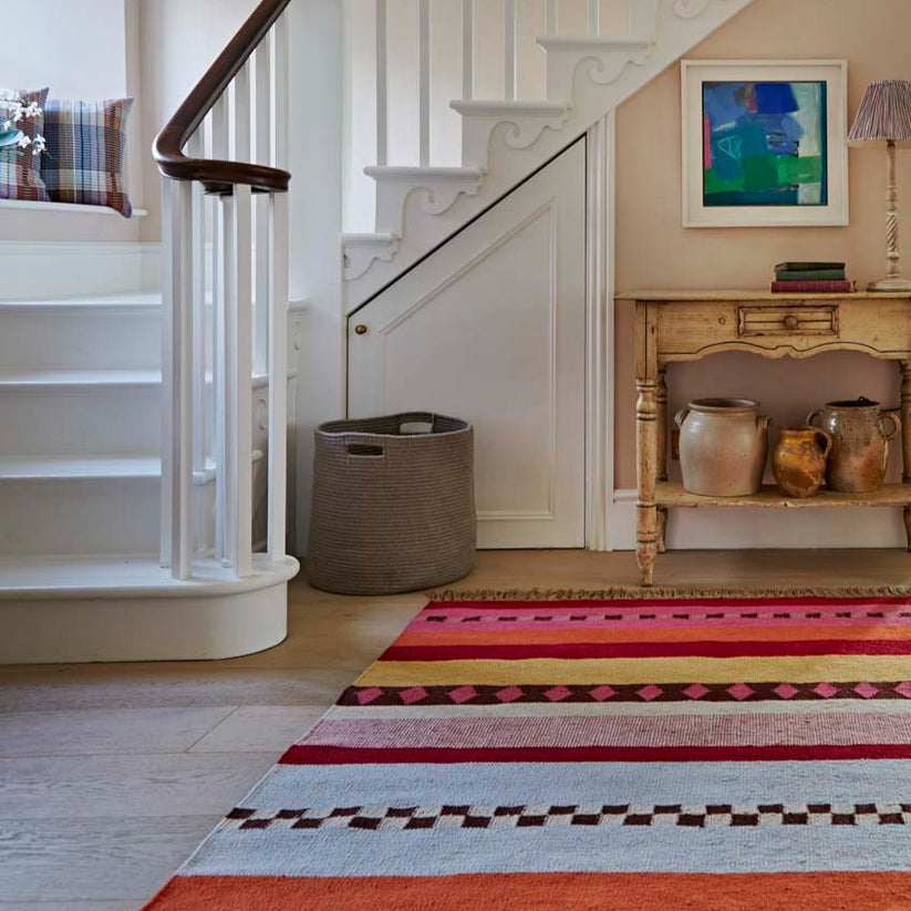 Darjeeling Rainbow Runner Rug | Weaver Green