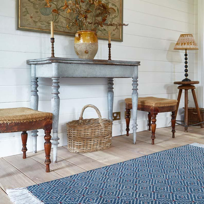 Indra Indigo Rug | Free UK Delivery | Weaver Green