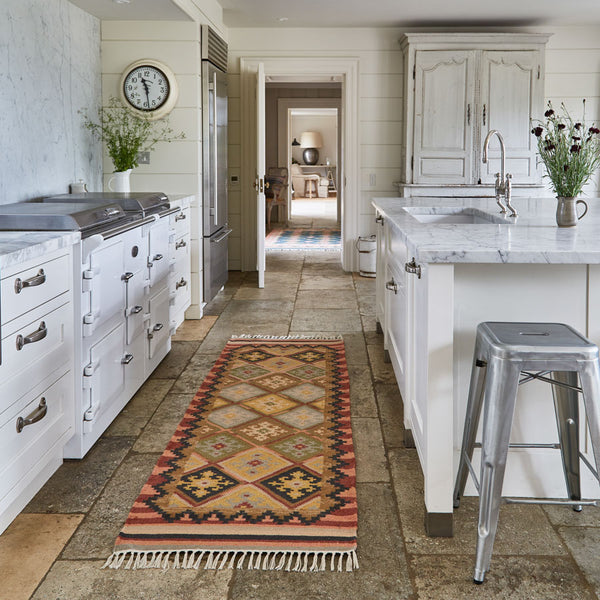 Nomad Xanthos Runner Rug | Washable | Weaver Green