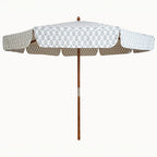 Acorn Dove Grey Parasol | Outdoor Canvas Sunshade | Weaver Green
