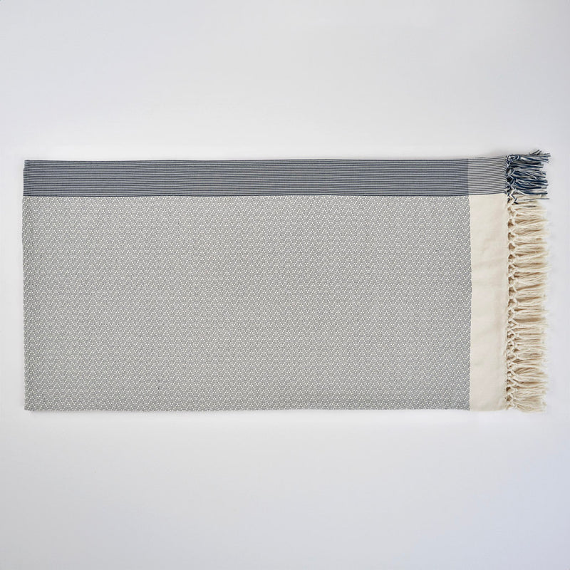 Chevron Navy Throw | Free UK Delivery | Weaver Green