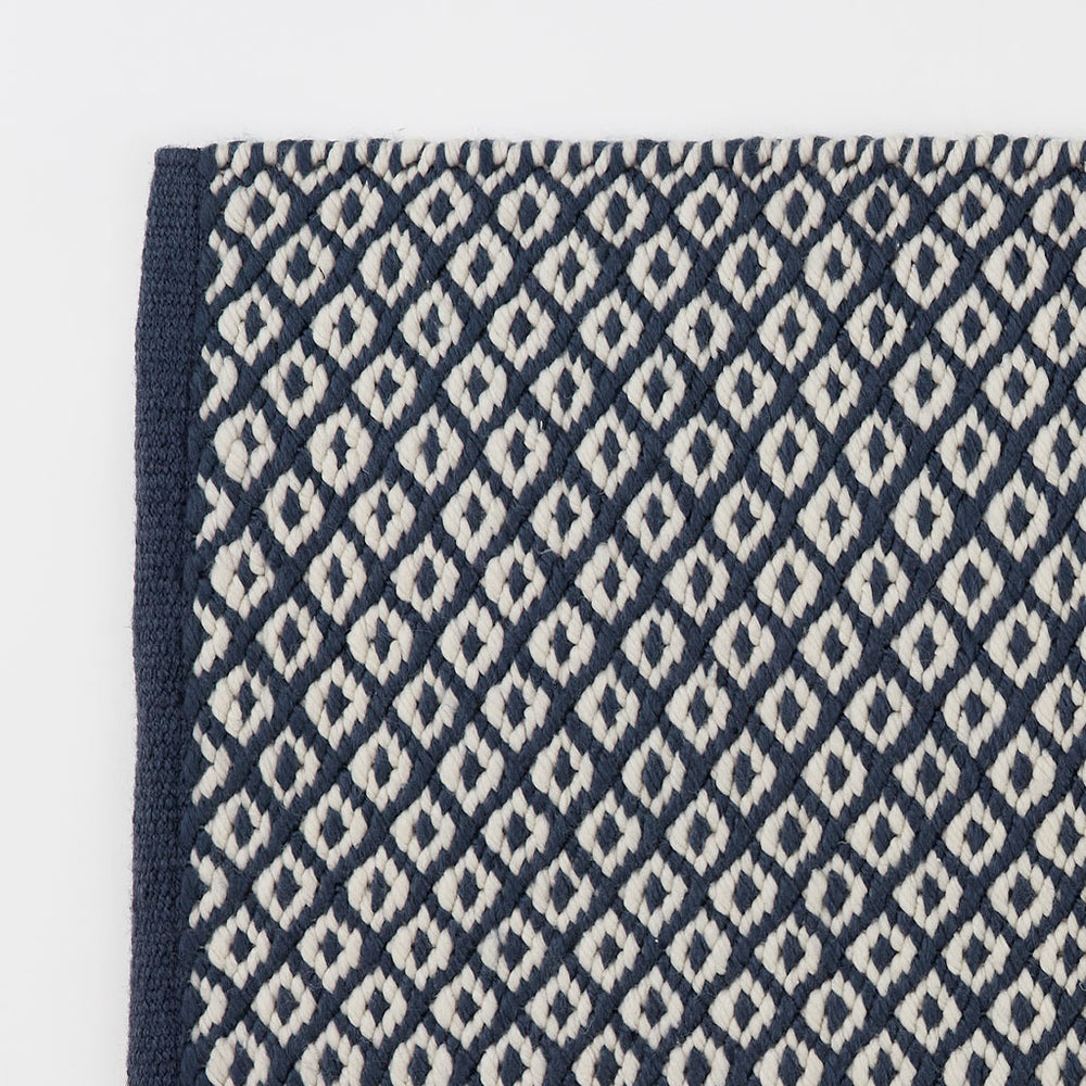 Thistle Navy Rug | Recycled & Washable | Weaver Green