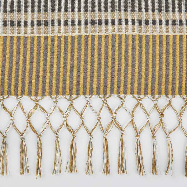 Madras Gold Check Throw | Yellow and Blue Check Throw | Free UK Delivery