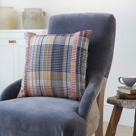 Madras Pink Check Cushion | Pink & Blue Check Cushions | Free UK ...