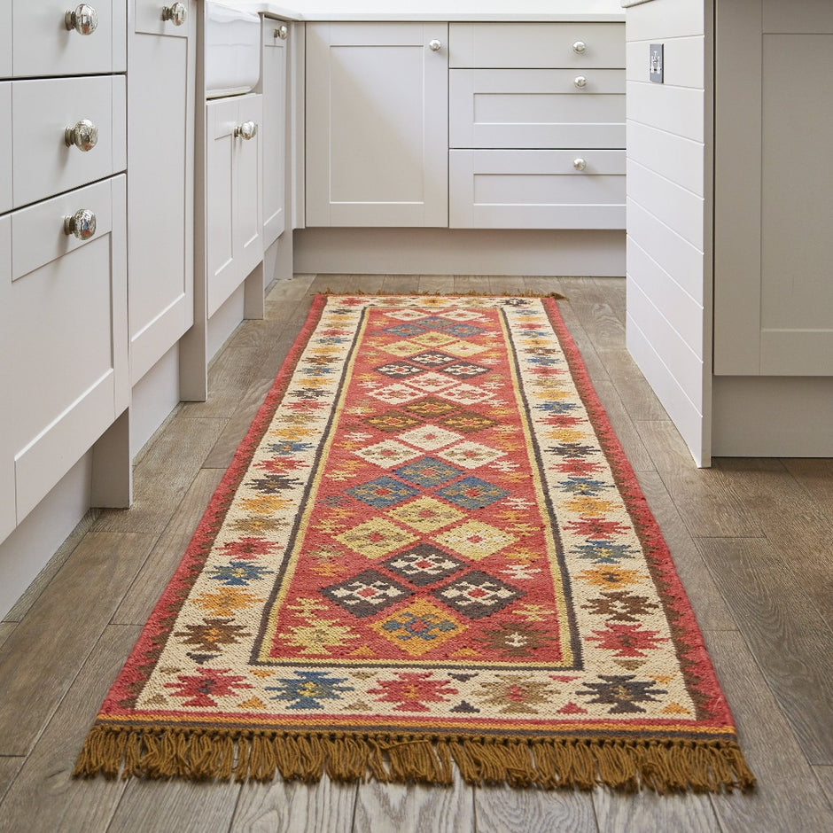 Kilim Rugs | Machine Washable | Weaver Green